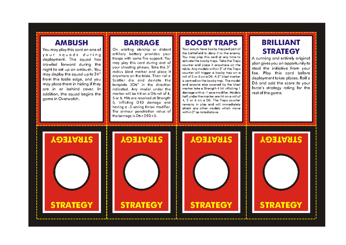 Pdfcoffee - A summary of course - AMBUSH You may play this card on one of y o u r s q u a d s d ...