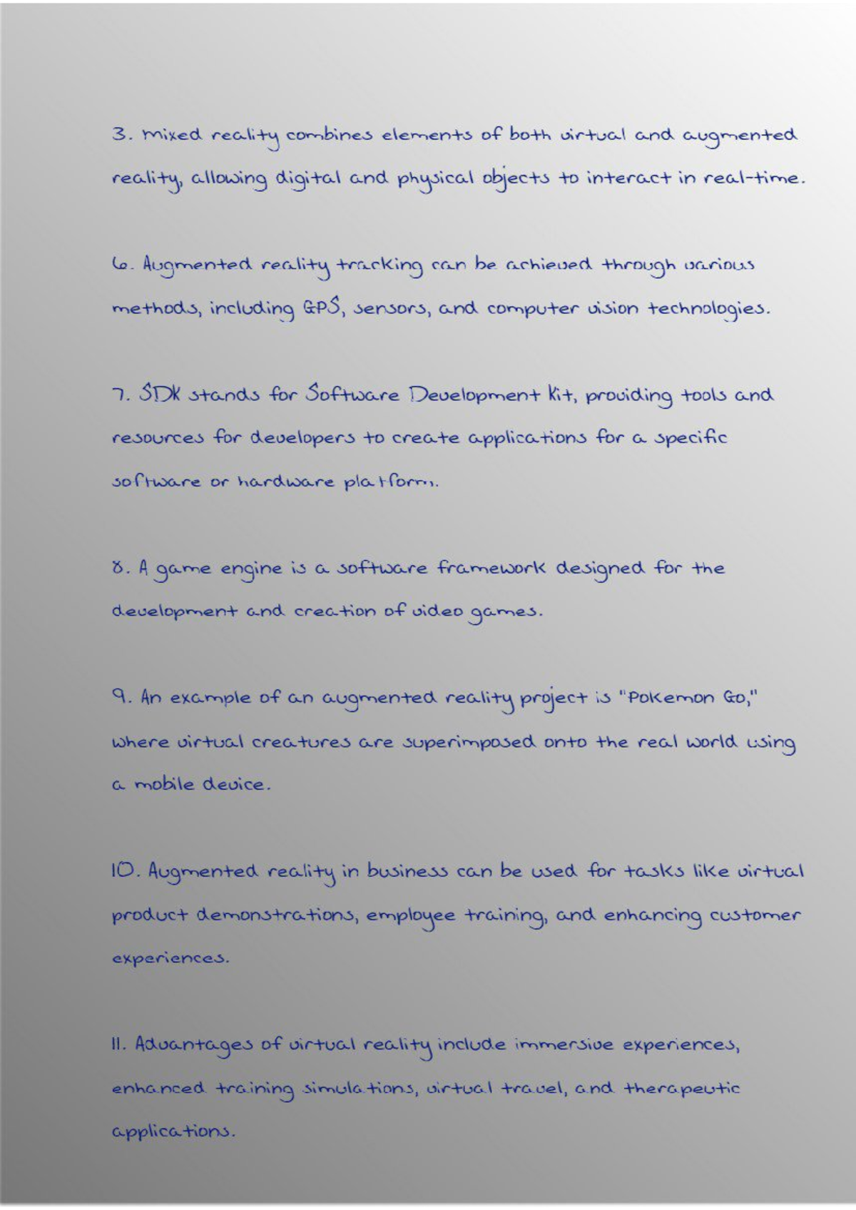 AR and VR qp2 - This is the question paper of AR and VR subject ...