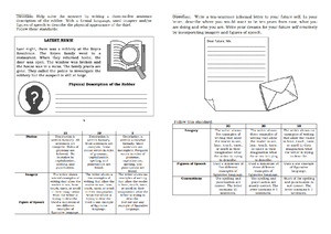 Quiz No. 1 Quarter 2 - Creative Writing - Name