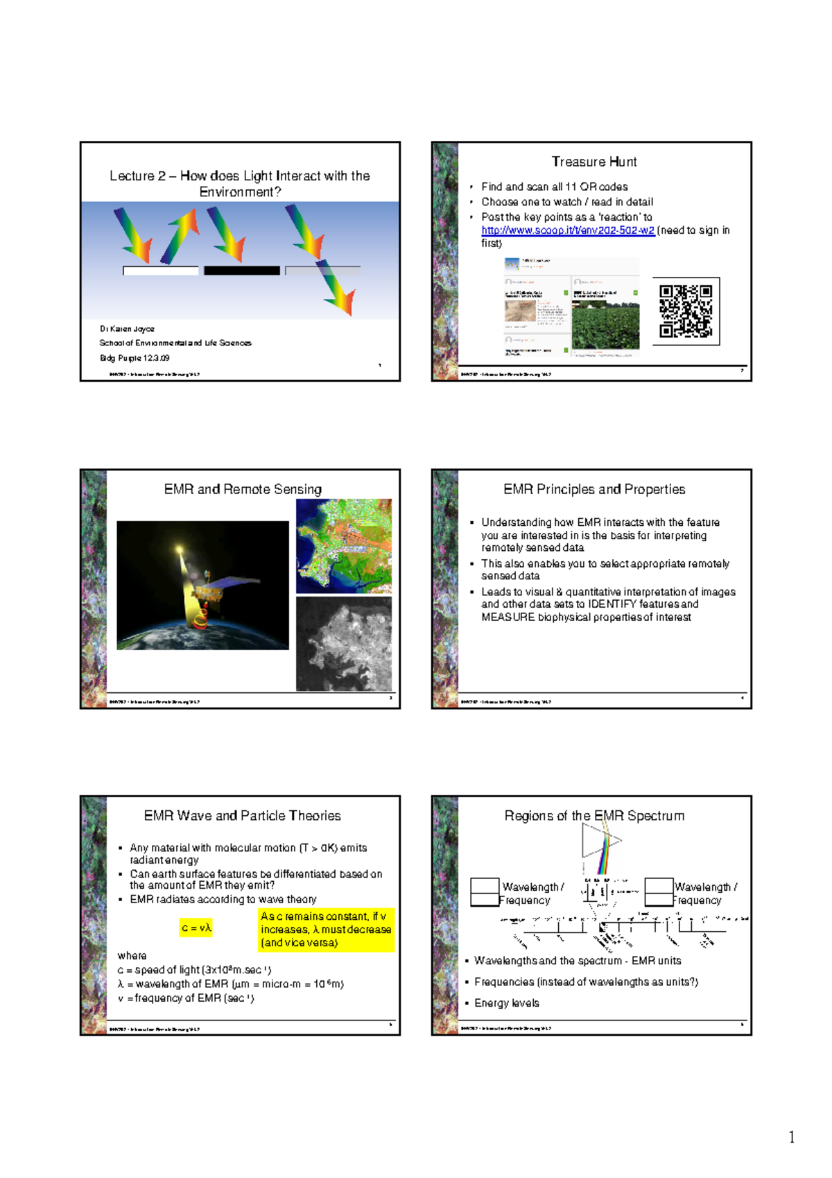 Lecture slides, lecture Evnt-light-interactions - Treasure Hunt Lecture ...