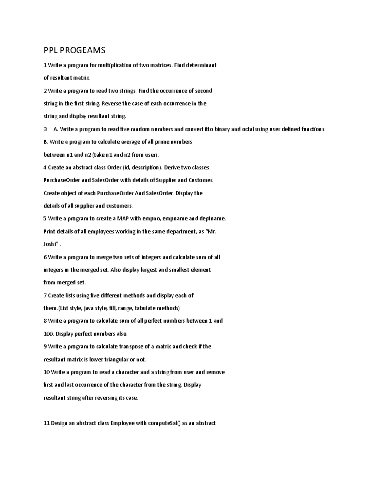 Pplslips - I want Solve practical programme - PPL PROGEAMS 1 Write a ...