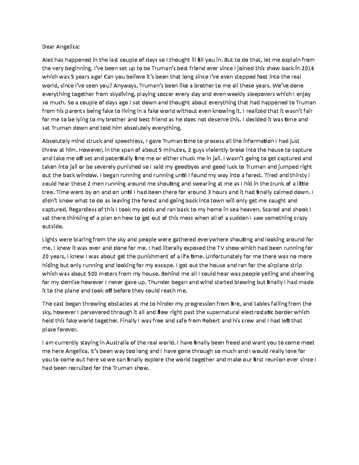 Dear Angelica - vvrvvrvrvrr - Dear Angelica: Alot has happened in the ...