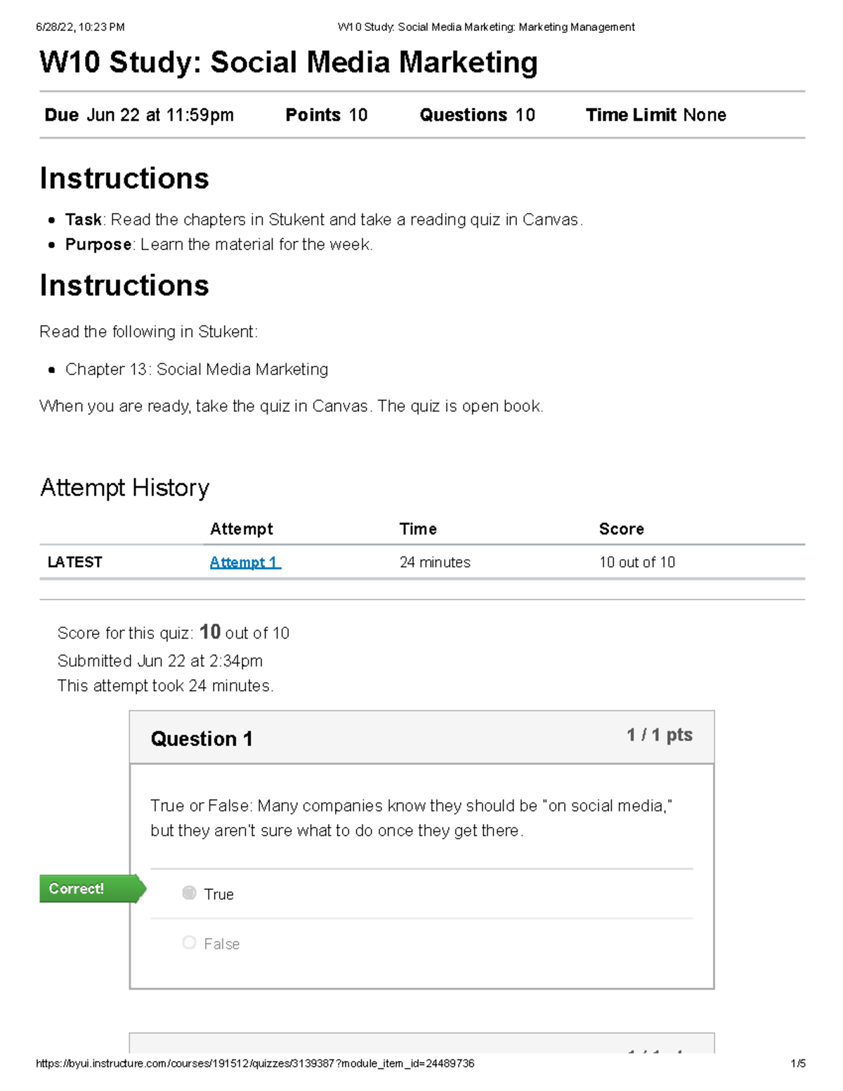 W10 Study Social Media Marketing Marketing Management - W10 Study ...