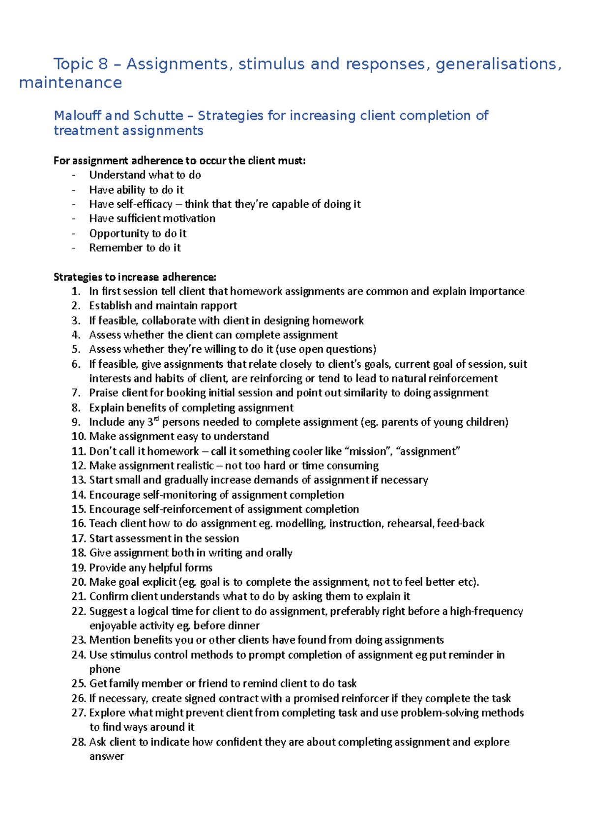 Topic 8 notes Ch 19 - Generalisation - Topic 8 – Assignments, stimulus ...