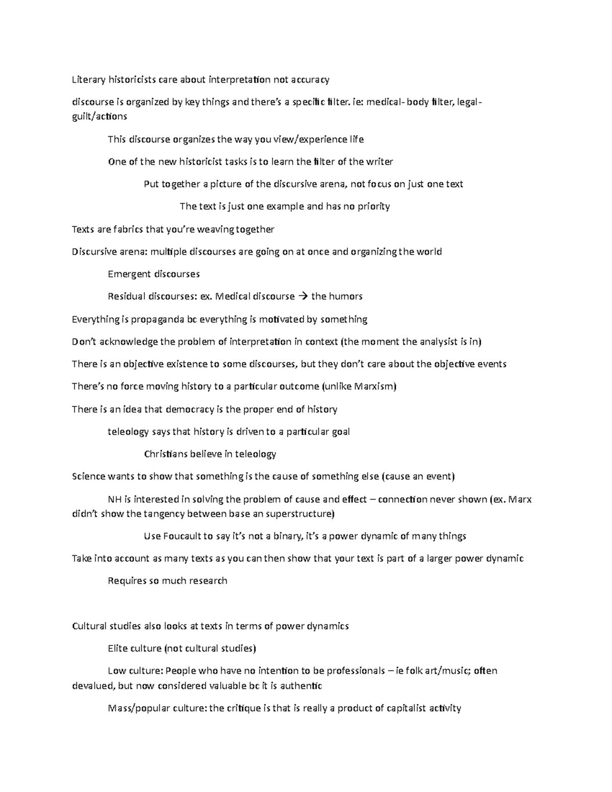 New Historicism Notes - Literary historicists care about interpretation ...
