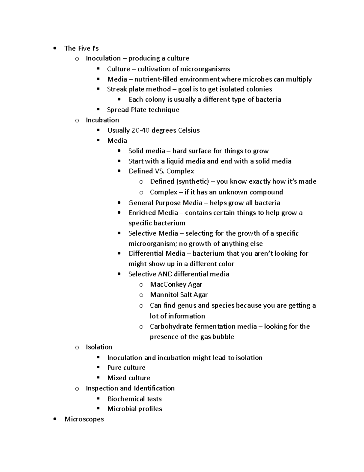 Class 3 micro 1.18 tues - The Five I’s o Inoculation – producing a ...