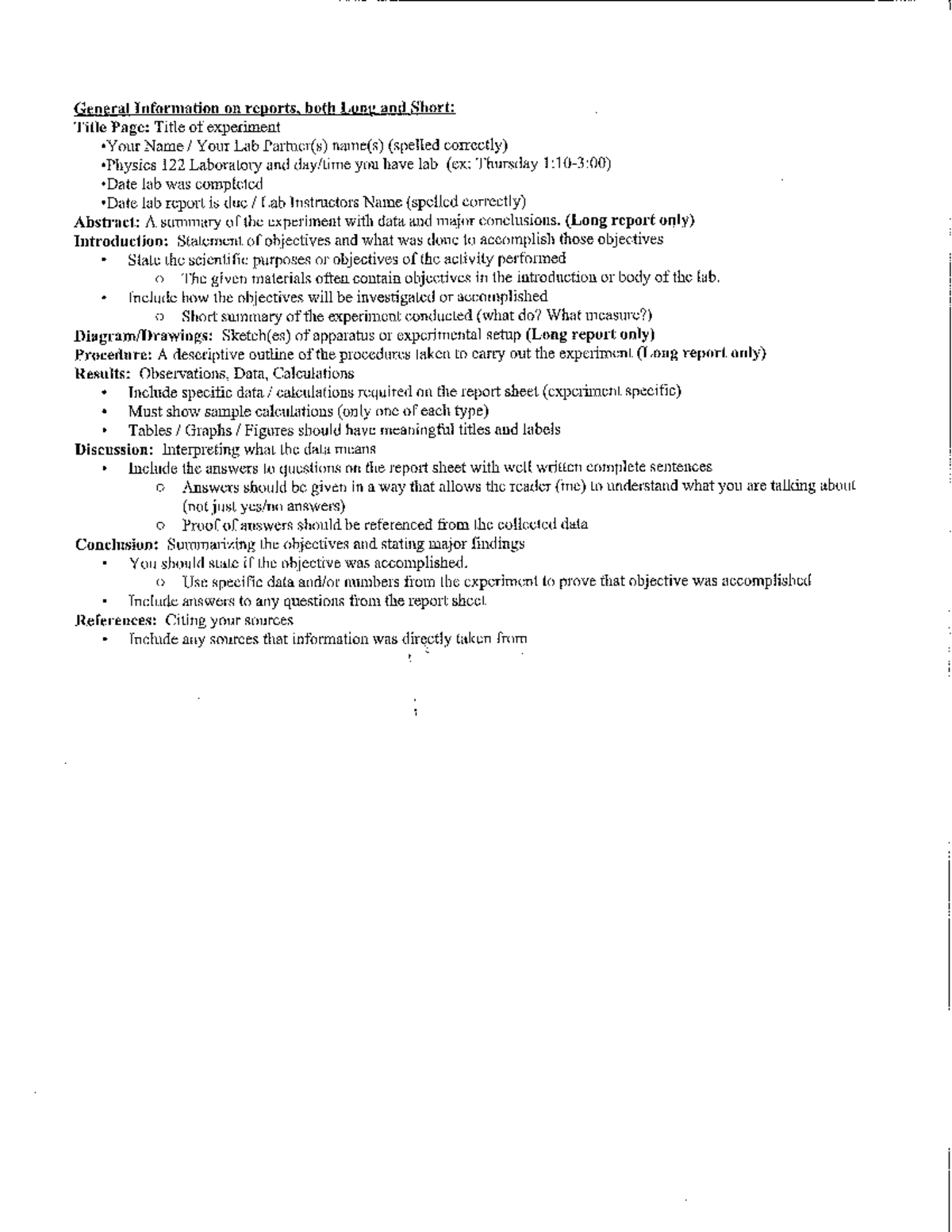 General%2BLab%2BReport%2BInformation - PHYS105L - Studocu