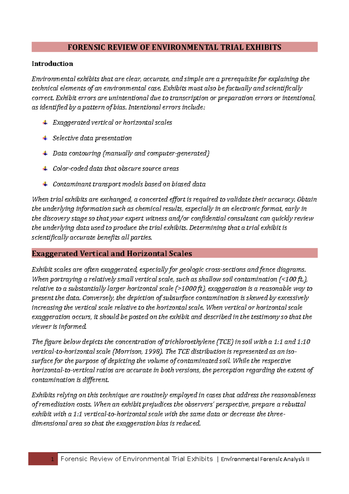 9. Forensic Review OF Environmental Trial Exhibits - FORENSIC REVIEW OF ...