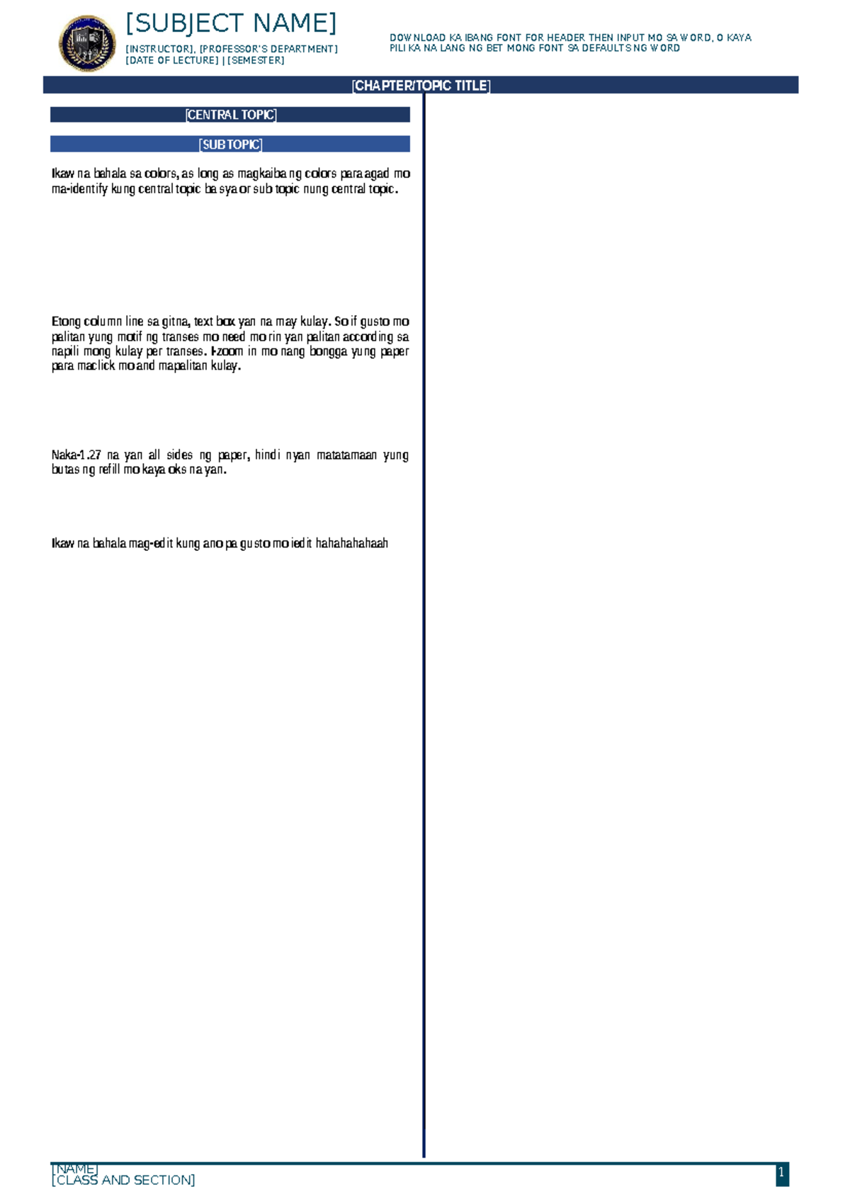 Clear COPY OF Transes - DOWNLOAD KA IBANG FONT FOR HEADER THEN INPUT MO ...