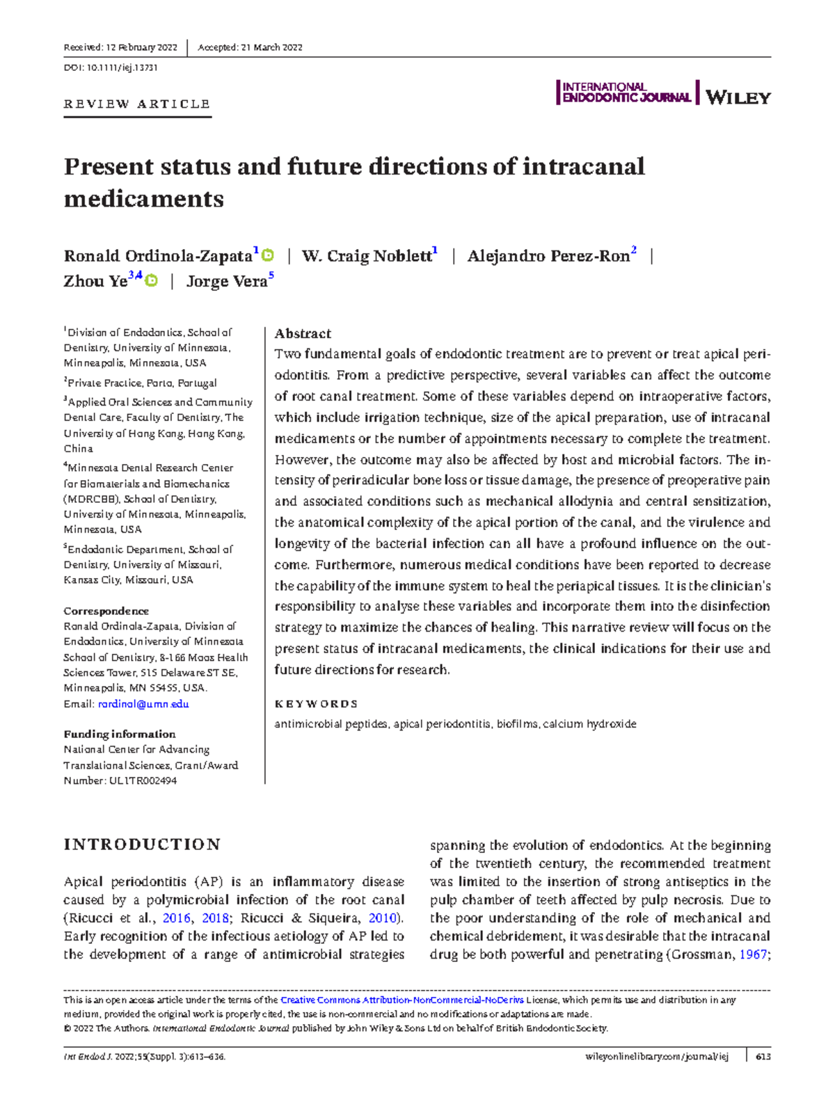 Icm - m,n - Int Endod J. 2022;55(Suppl. 3):613–636. wileyonlinelibrary ...