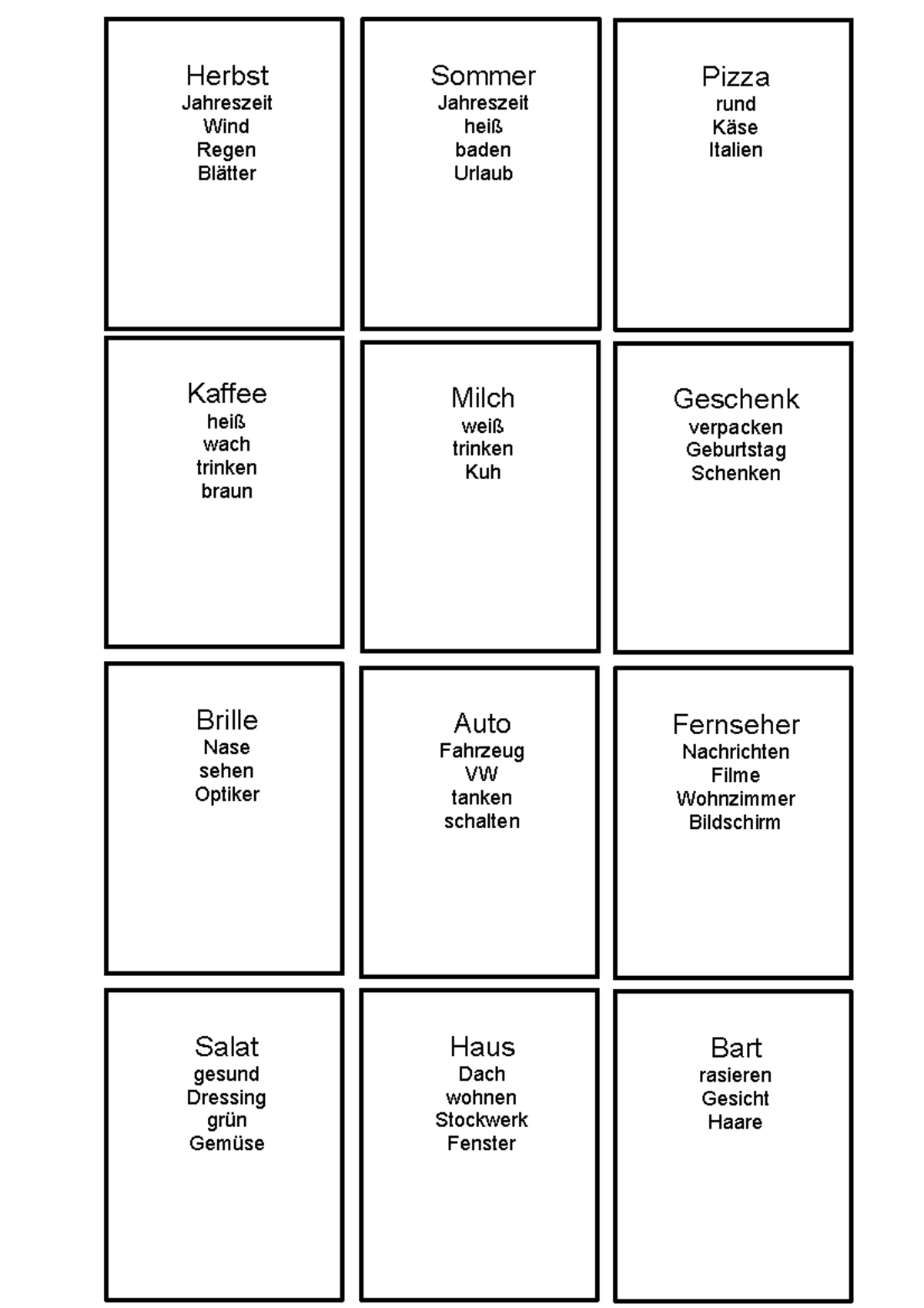 Tabu Begriffe - Herbst Jahreszeit Wind Regen Blätter Sommer Jahreszeit ...