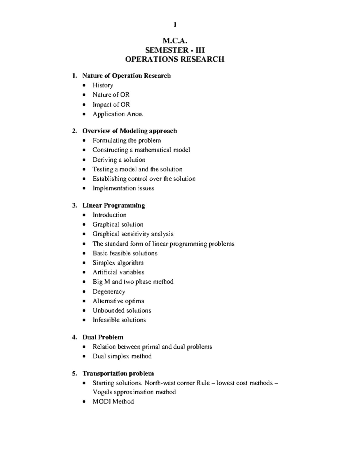 Optimizationtechnique book2 - M.C. SEMESTER - III OPERATIONS RESEARCH ...