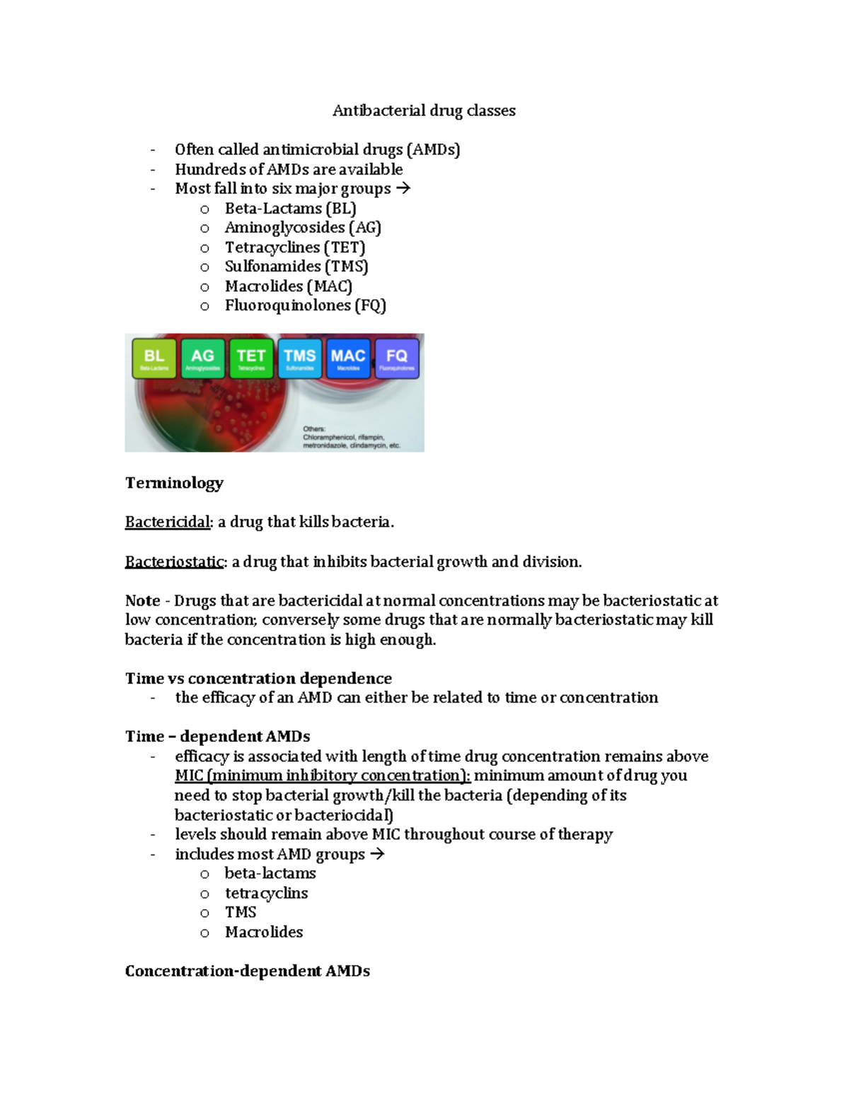 Antibacti - practice material for seminar - Antibacterial drug classes ...