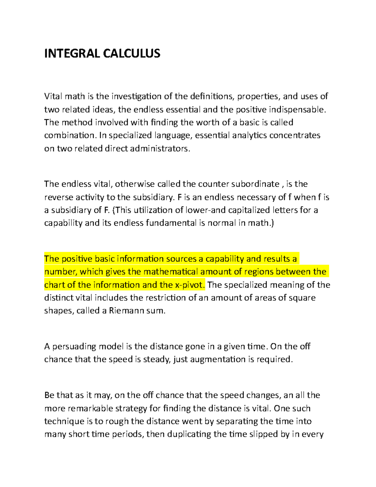 Integral Calculus - Useful - INTEGRAL CALCULUS Vital math is the ...