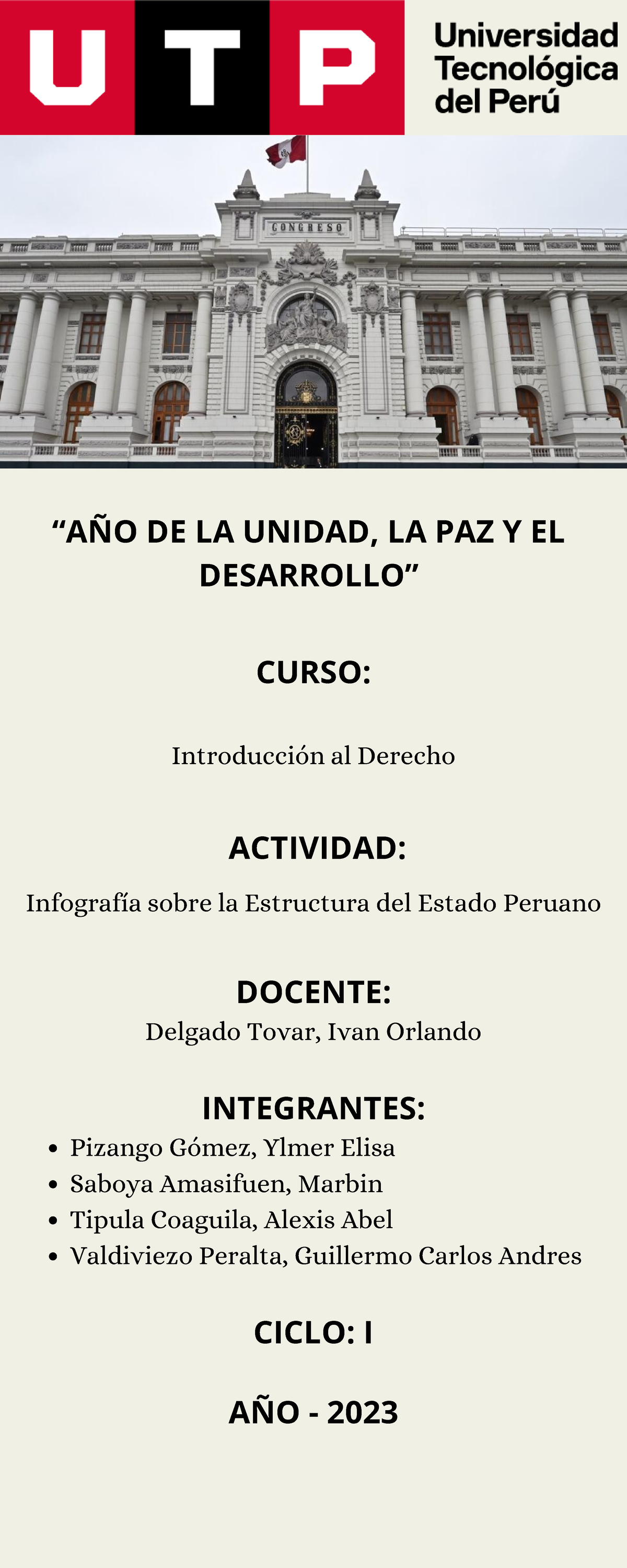 Infografía sobre la Estructura del Estado Peruano - “AÑO DE LA UNIDAD ...