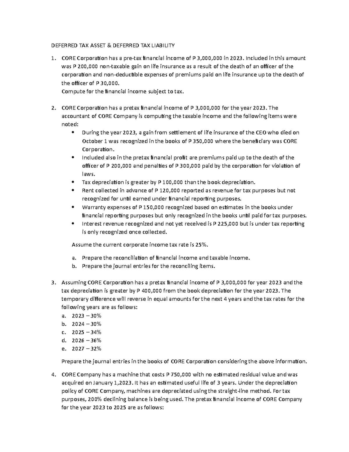 Employee Benefits and Taxes - DEFERRED TAX ASSET & DEFERRED TAX ...