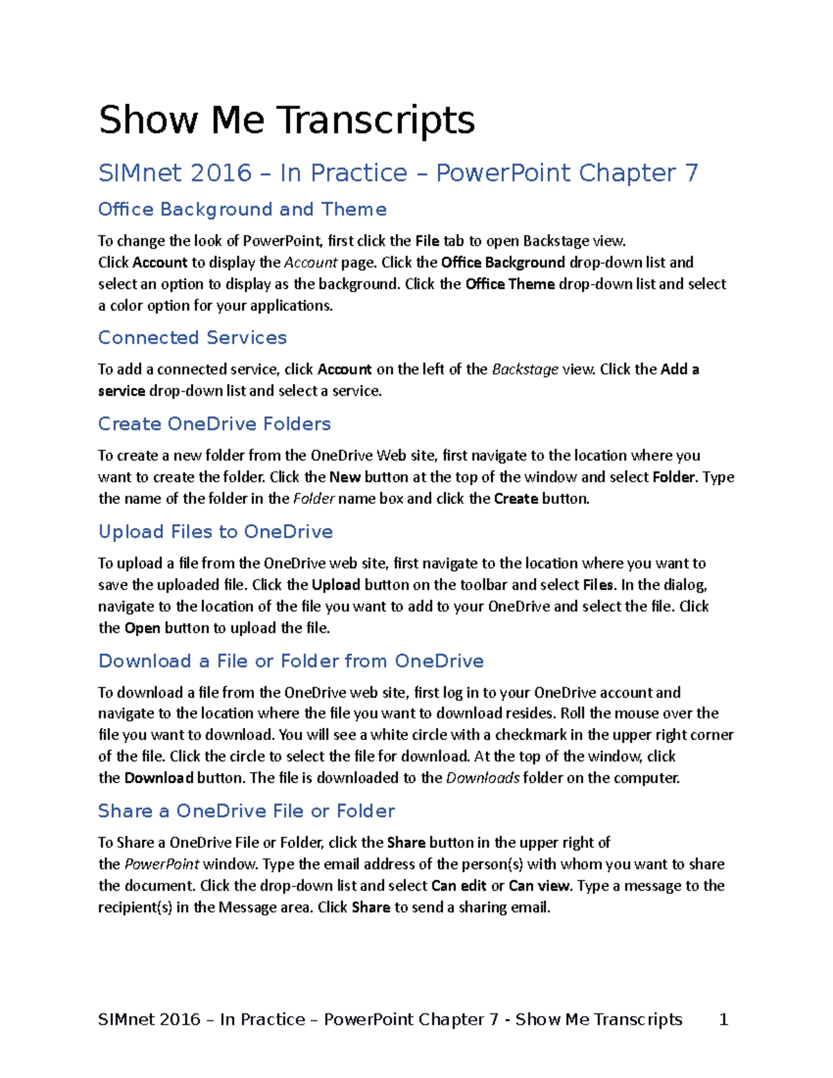 SM Transcripts In Practice Power Point Chapter 07 - Show Me Transcripts ...