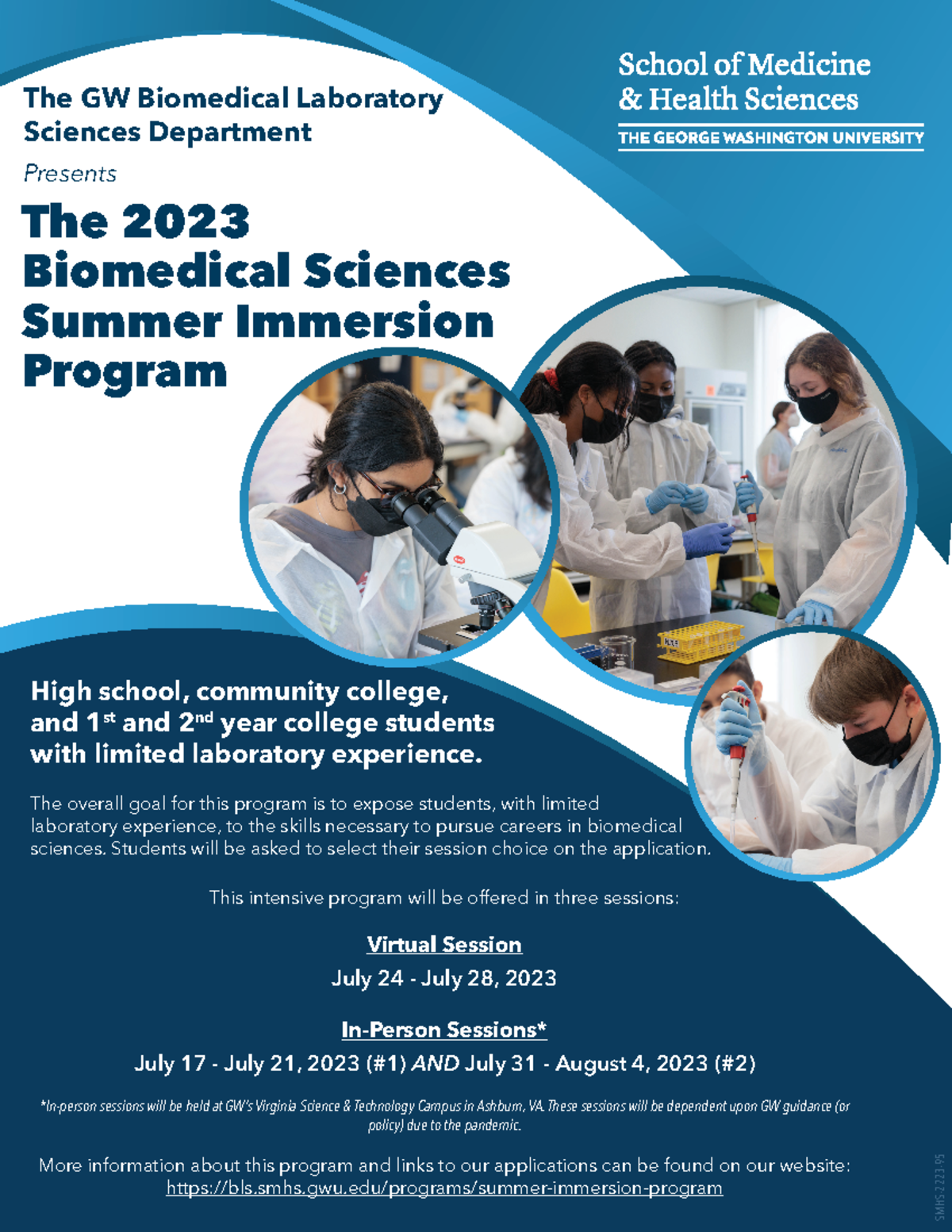 2023 Biomedical Sciences Summer Immersion flyer - The 2023 Biomedical Sciences Summer Immersion ...