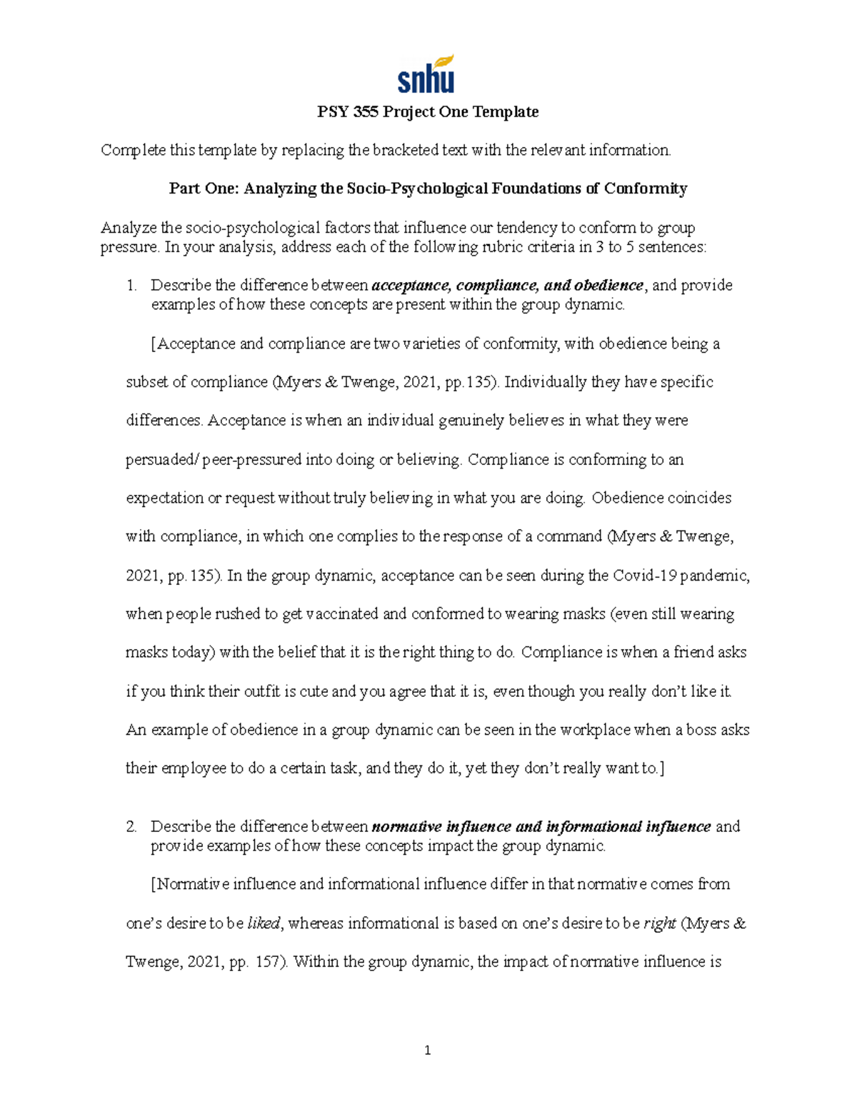 6-2 Project One - PSY 355 Project One Template Complete this template ...