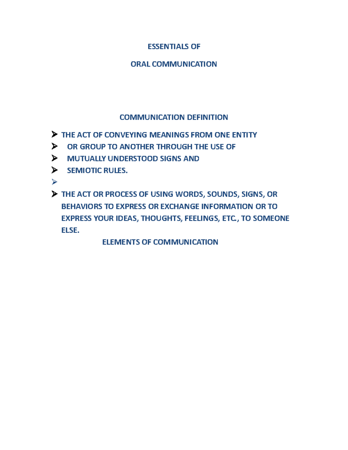 22d99c33fbf5c4b7205c6929683 ca499 - ESSENTIALS OF ORAL COMMUNICATION ...