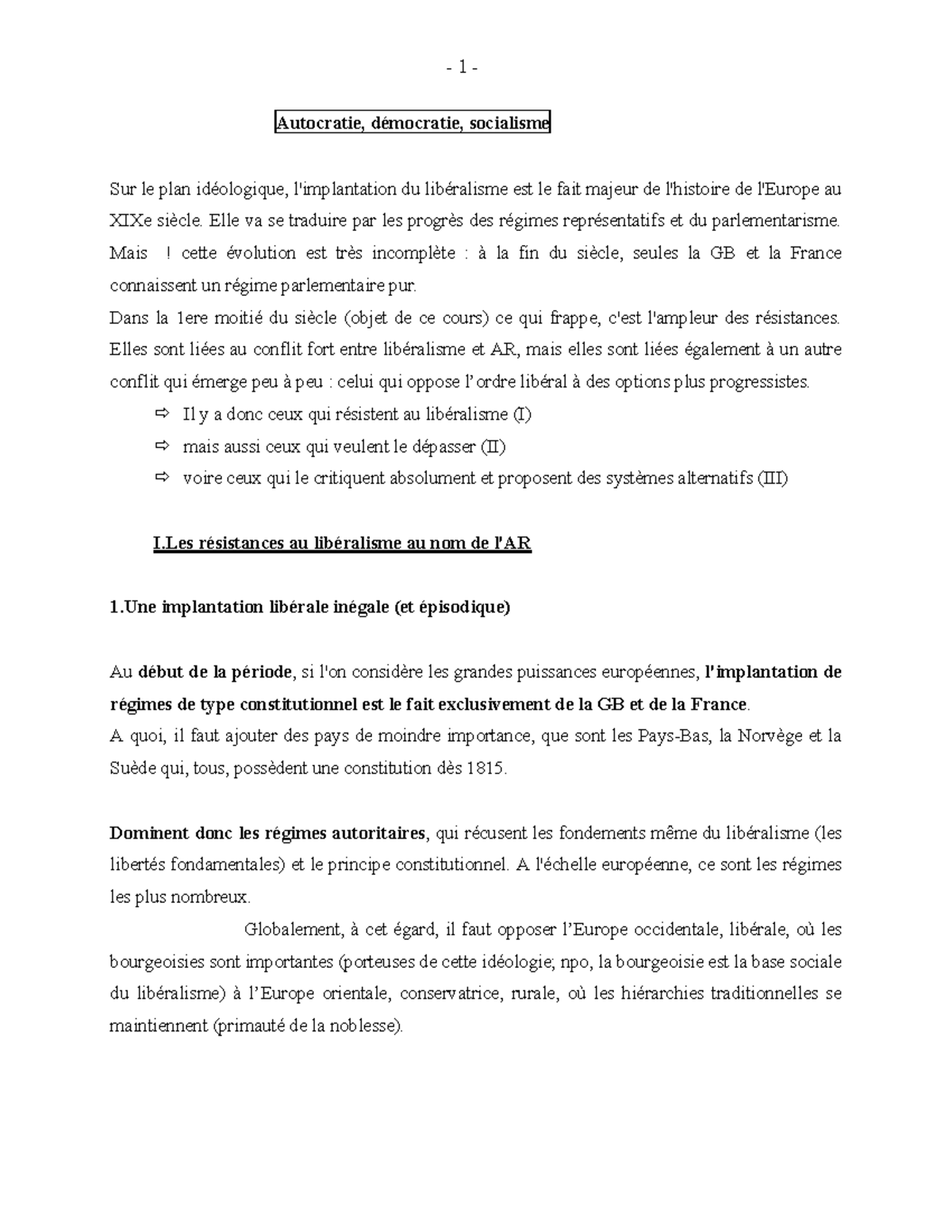 Autocratie et soc - cours de la prof - Autocratie, démocratie ...