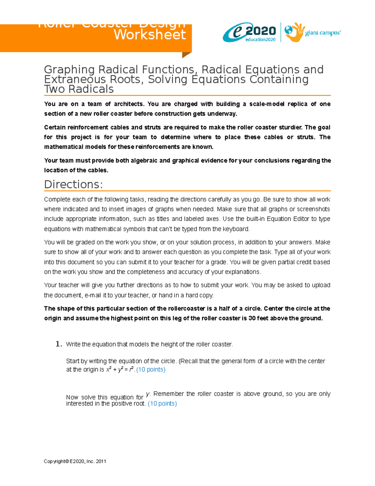 Ptw roller coaster design - Graphing Radical Functions, Radical ...