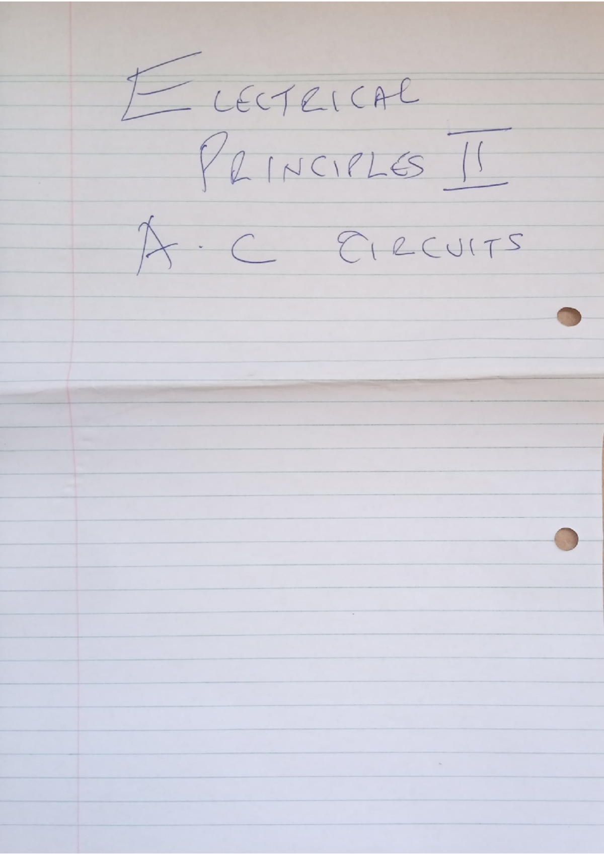 Electrical Principles II - Diploma in electrical and electronics ...