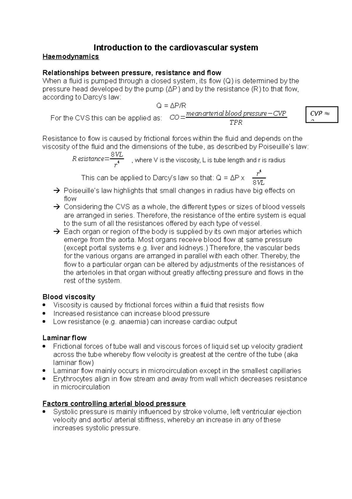 Introduction to the cardiovascular system - Introduction to the ...