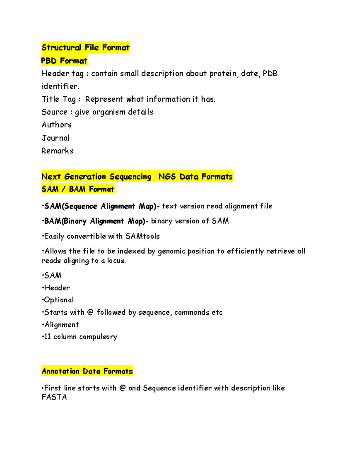 Bio Informatics 10 - Lecture notes 10 - Structural File Format PBD ...