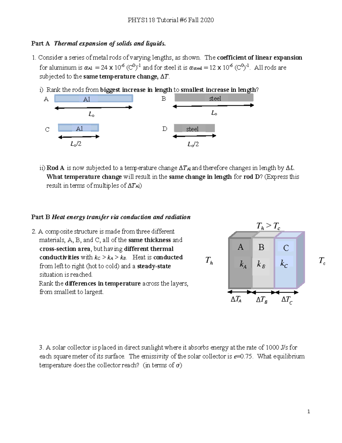 Temperature and Heat, Thermal Expansion, Heat Energy Transfer - 1 ...