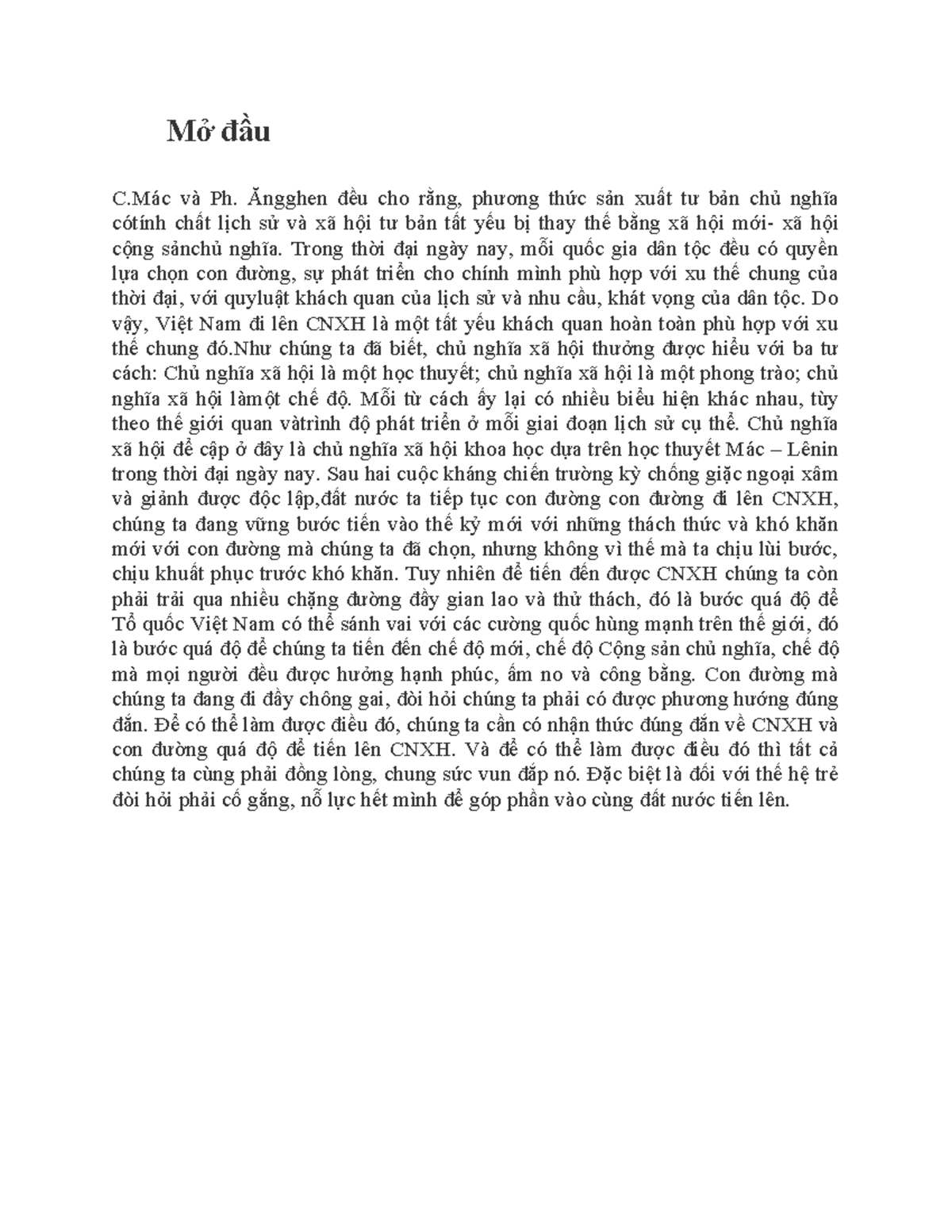 đề 9 - dsadasdasd - Mở đầu Các và Ph. Ăngghen đều cho rằng, phương thức ...