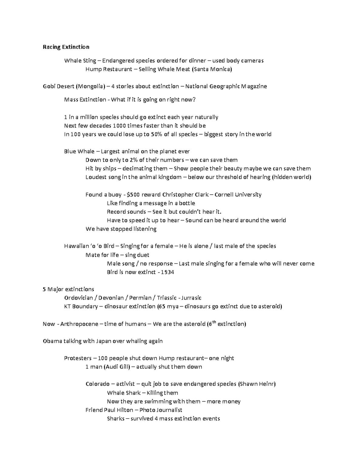 Racing Extinction - Racing Extinction Whale Sting – Endangered species ...