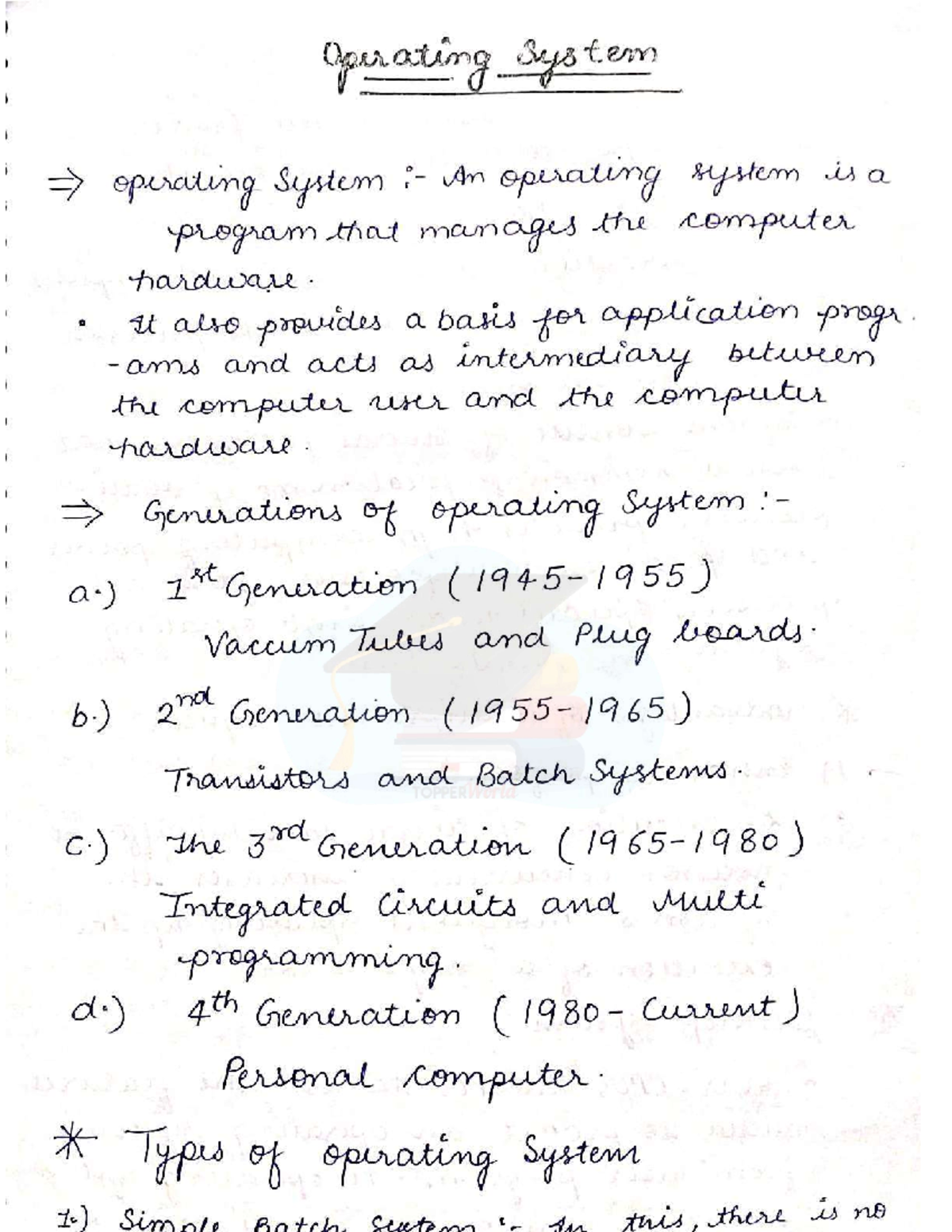 Os notes 1 - Operating System - Studocu Os notes 1 - Operating System - Studocu