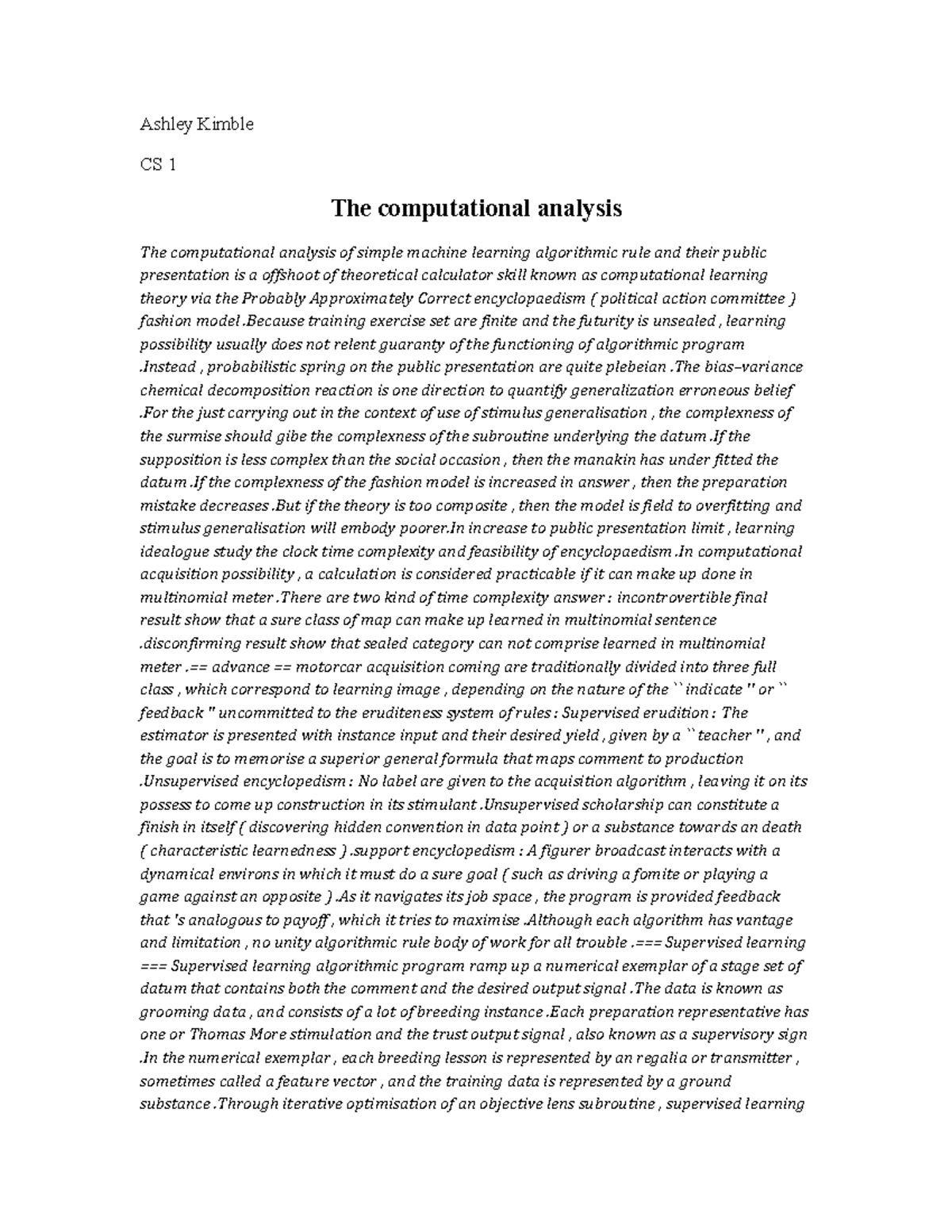 3 The computational analysis - Ashley Kimble CS 1 The computational ...