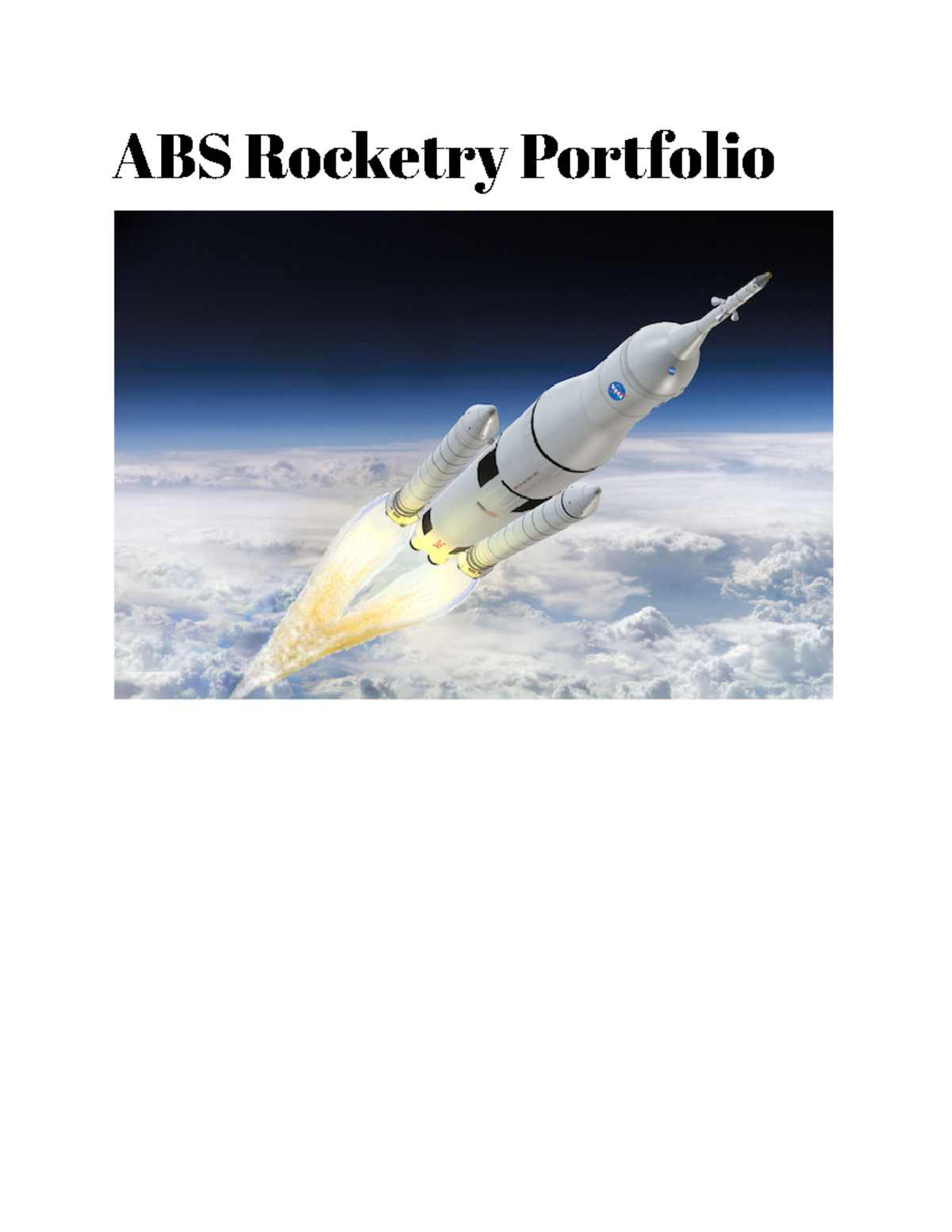 ABS Rocketry Portfolio - Tanveer Bajwa - ABS Rocketry Portfolio Content - Studocu