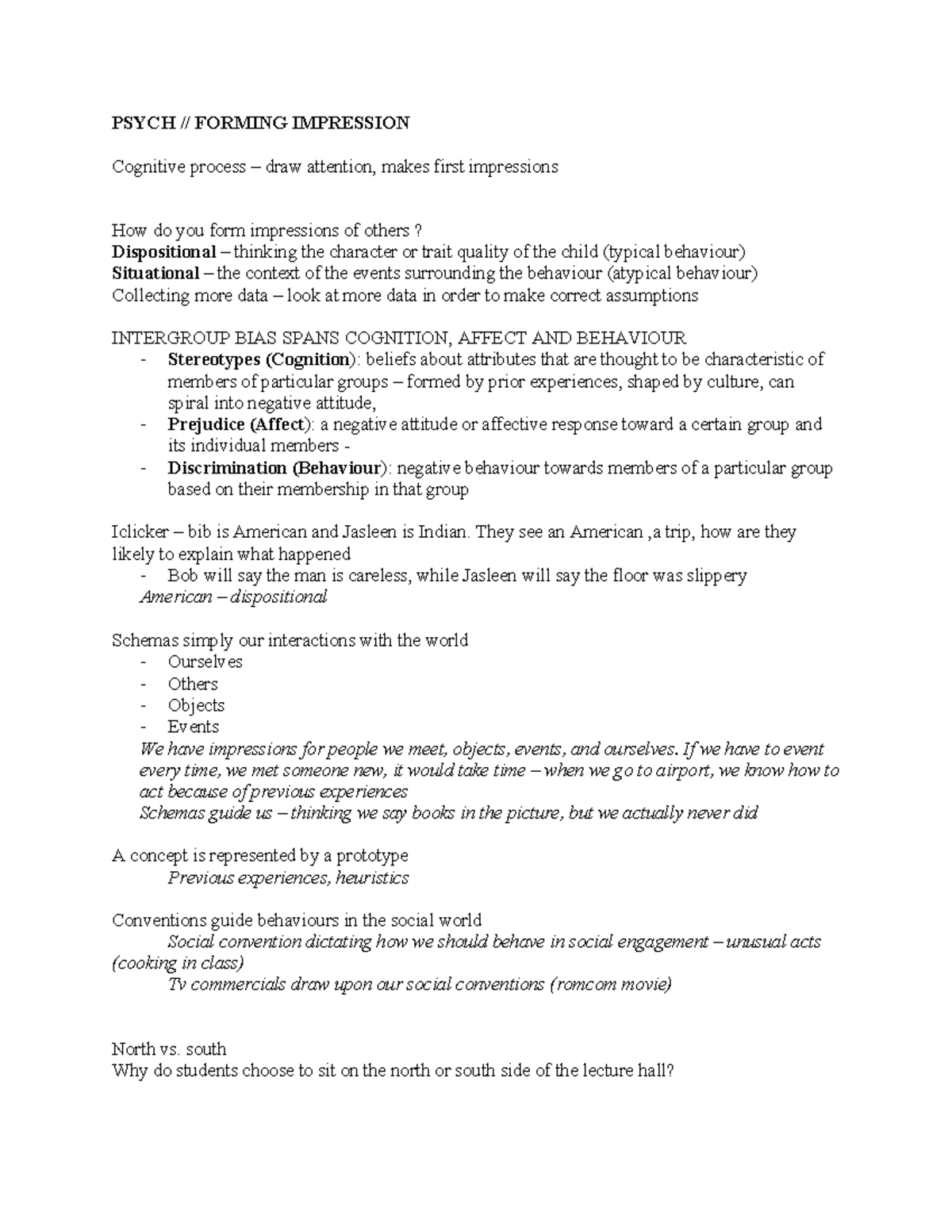Forming impressions - Lecture notes 5 - Warning: TT: undefined function ...