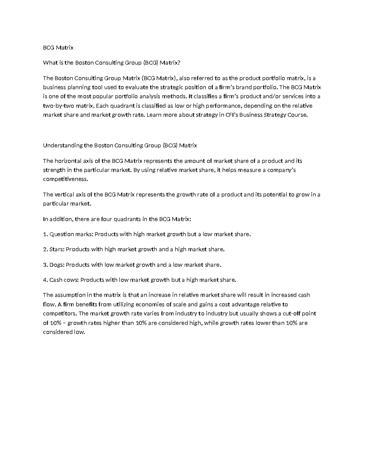 BCG Matrix-WPS Office - BCG matrix explanation with example - BCG ...