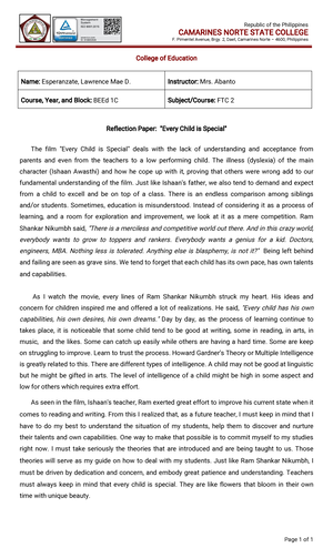 Final Position Paper - education - Cuevas, Maresan P. “The Significance ...