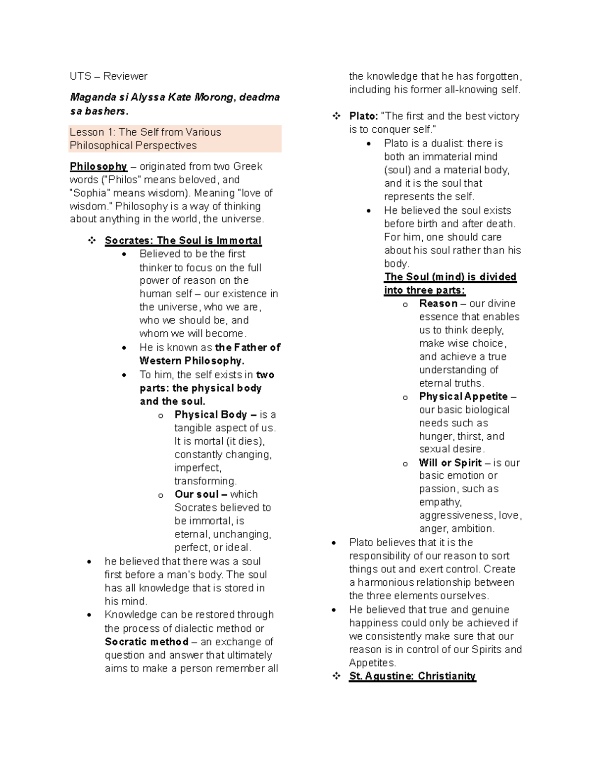 UTS-Reviewer - Understanding the self-midterm reviewer for freshman ...
