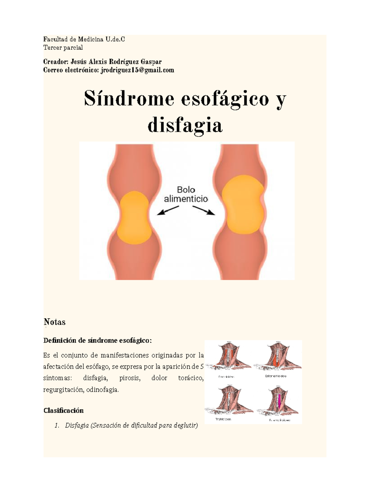 Sindrome esofagico - Resumen Semiología Médica - Facultad de Medicina U ...