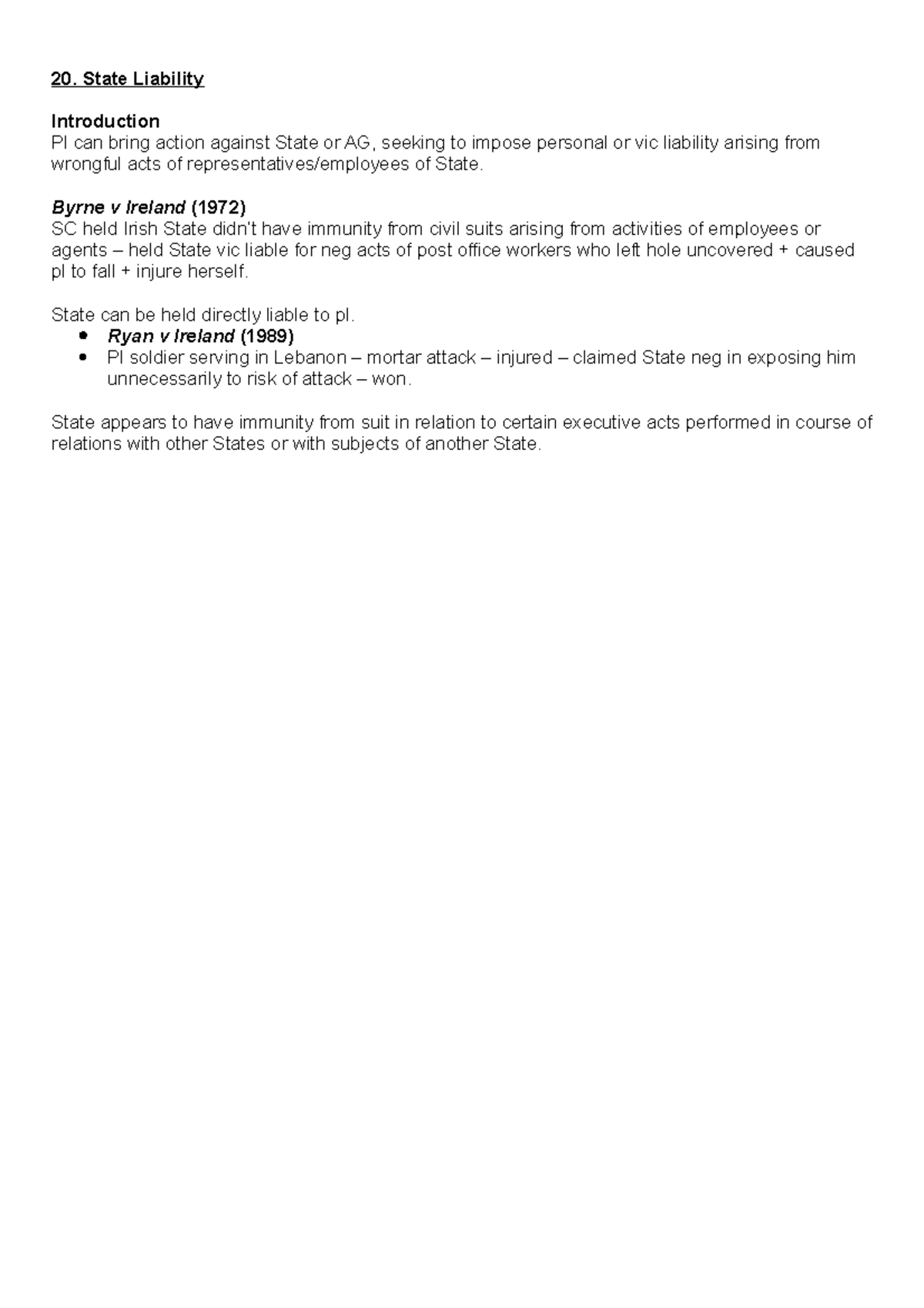 20. State Liability - .......................... - State Liability ...