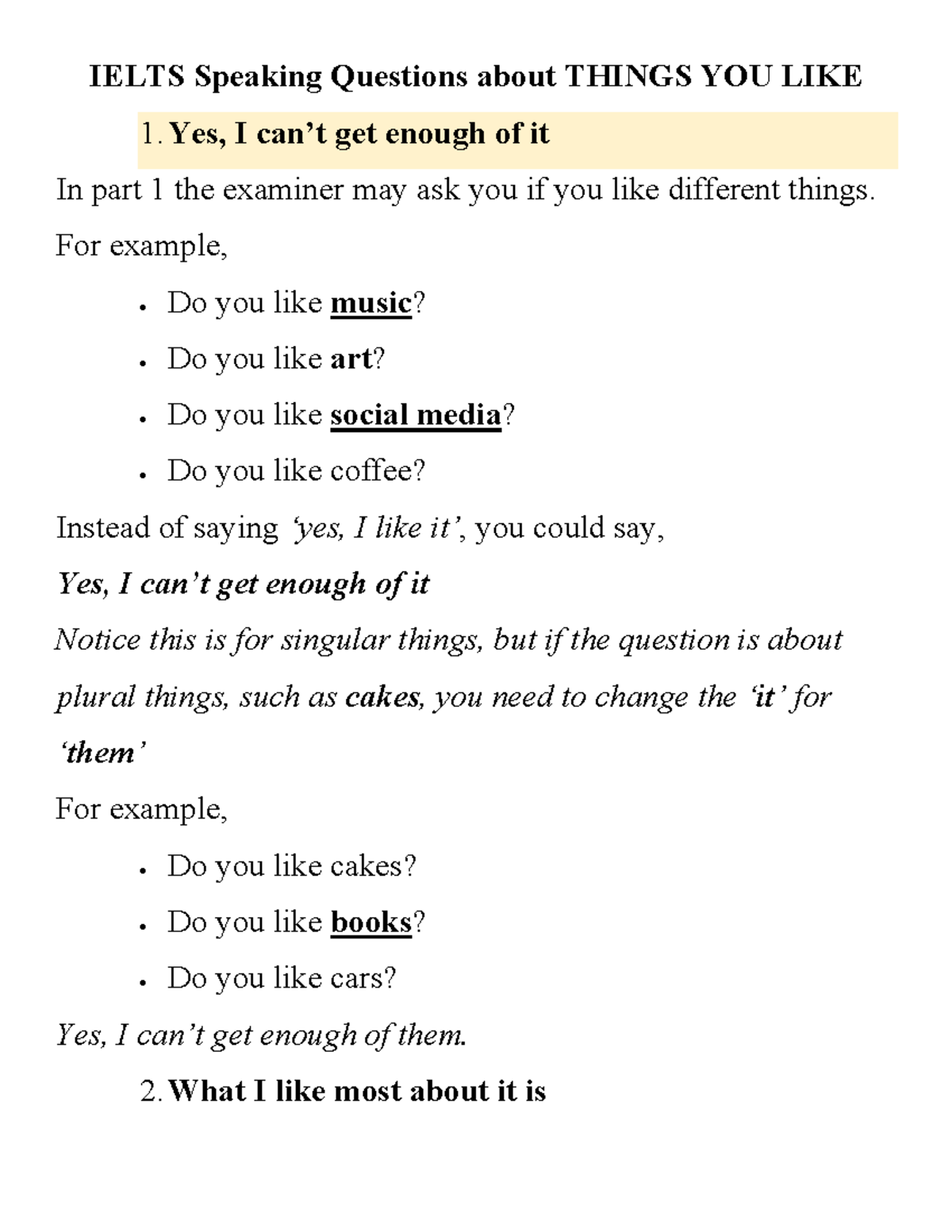 Common Phrases IN Ielts Speaking - IELTS Speaking Questions about ...
