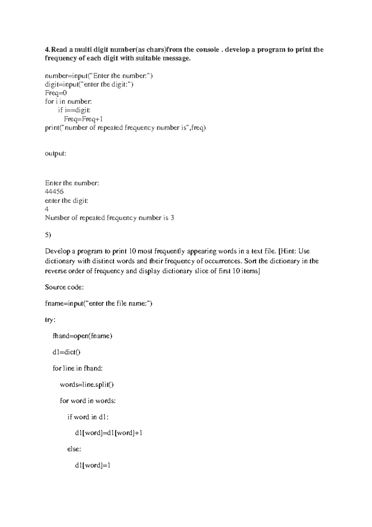 4 5 Program 4 A Multi Digit Numberas Charsfrom The Console Develop A Program To Print The 