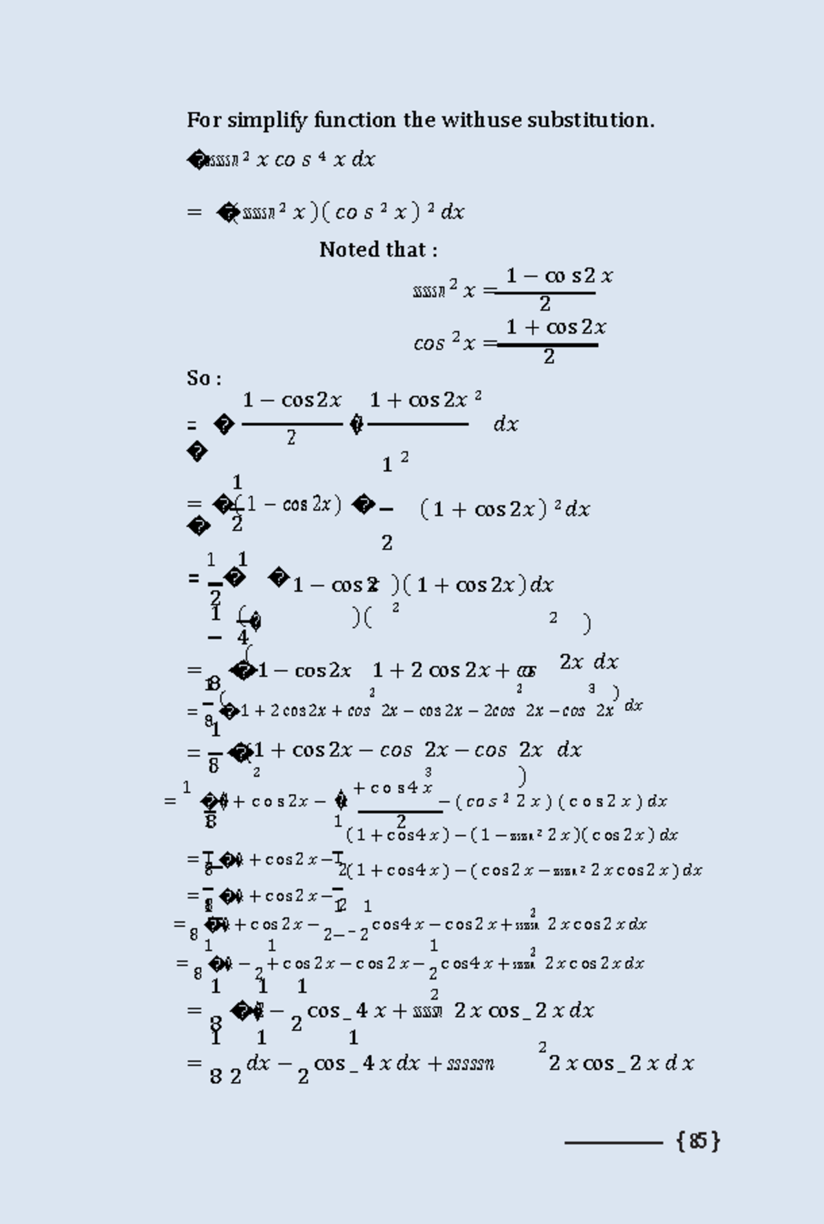 Calculus Math How To Calculate Formulas Basic Formulas 53 { 85 } 2 For Simplify Function The