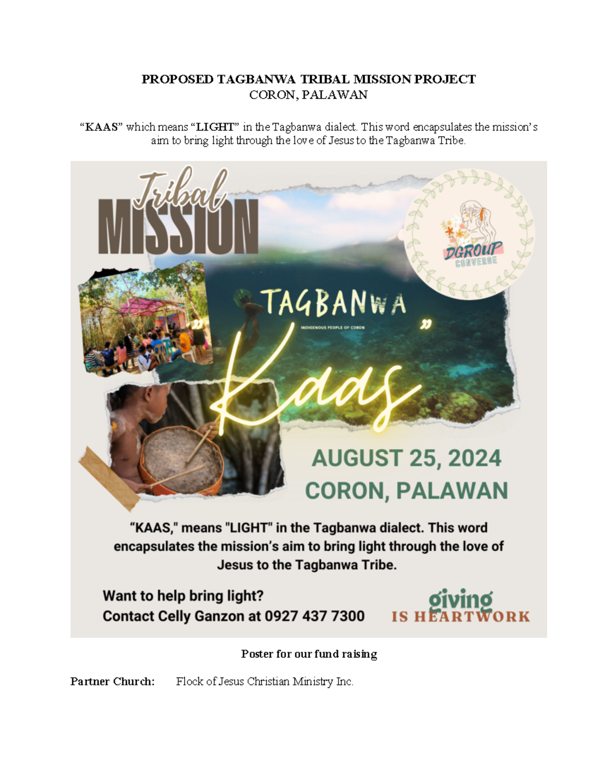 Tagbanwa Tribal Mission - PROPOSED TAGBANWA TRIBAL MISSION PROJECT ...