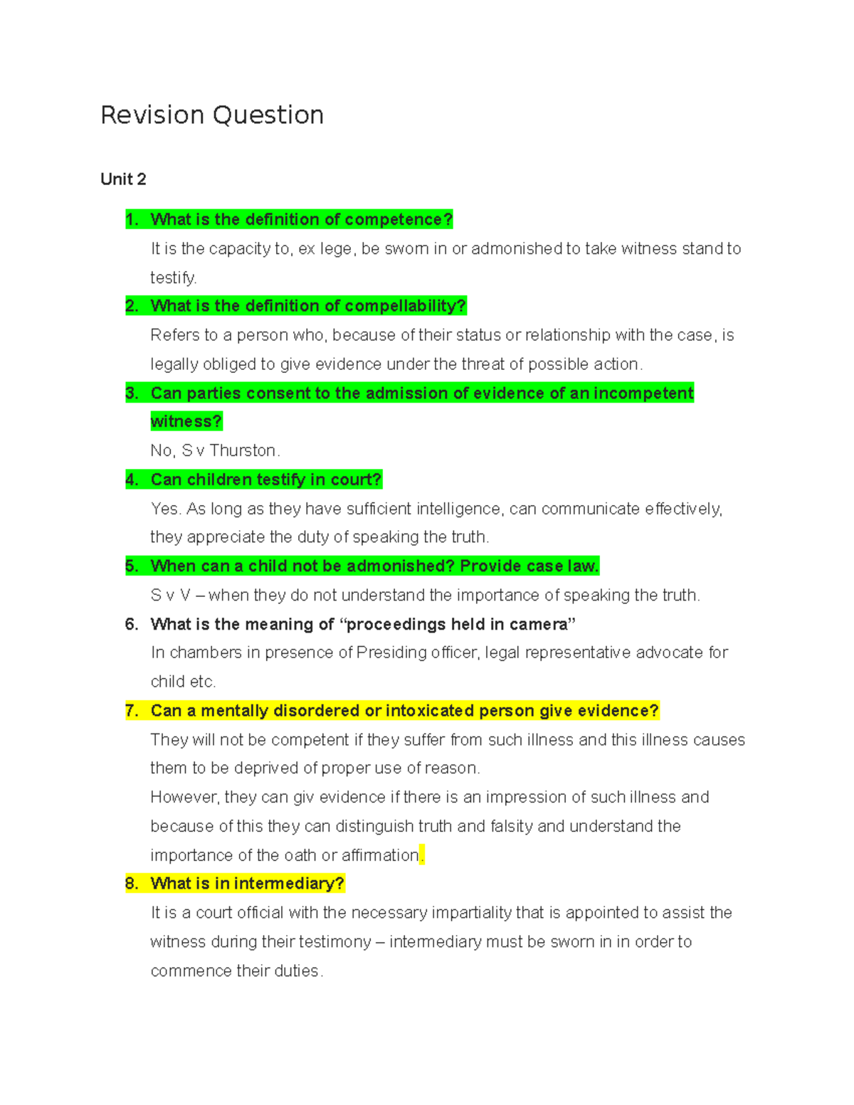 BWR Revision Question - Revision Question Unit 2 1. What is the ...