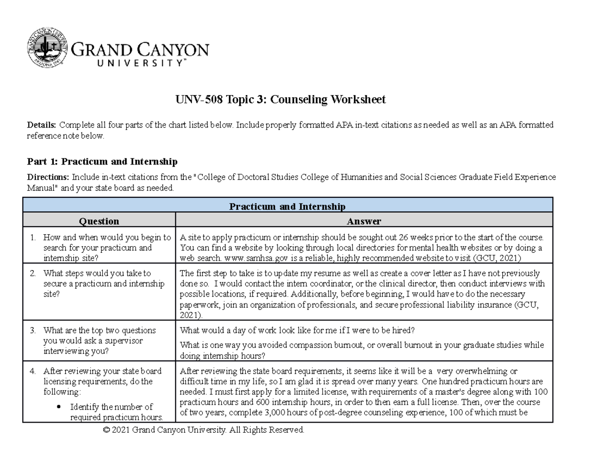 UNV 508 RS T3Counseling Worksheet - UNV-508 Topic 3: Counseling ...