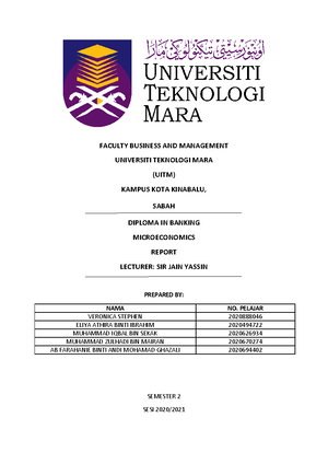 ECO162 Group Assignment - UNIVERSITI TEKNOLOGI MARA CAWANGAN MELAKA ...