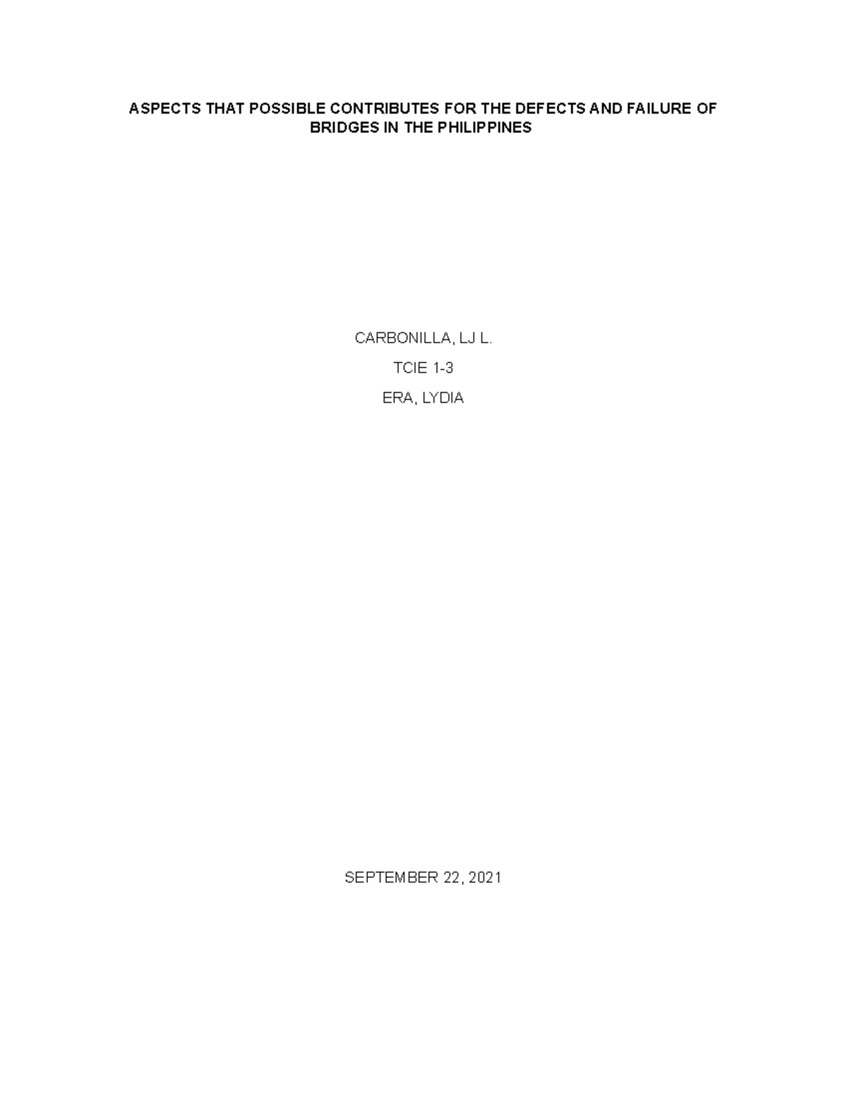 Civil Engineering Orientation TERM Paper - La Salle - Dasma - Studocu
