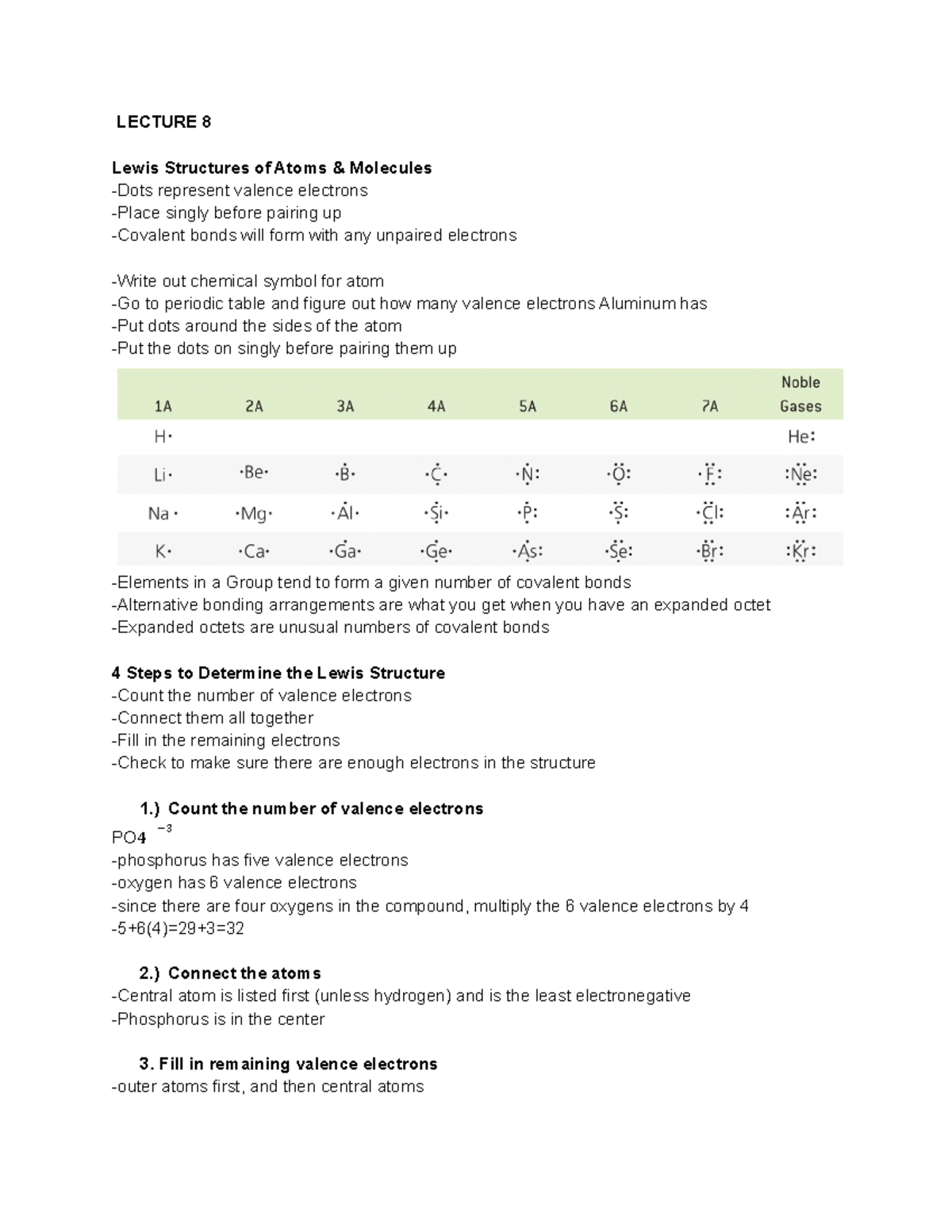 CHMY Notes Unit 2 - We talked a lot about polarity and oxidation states ...
